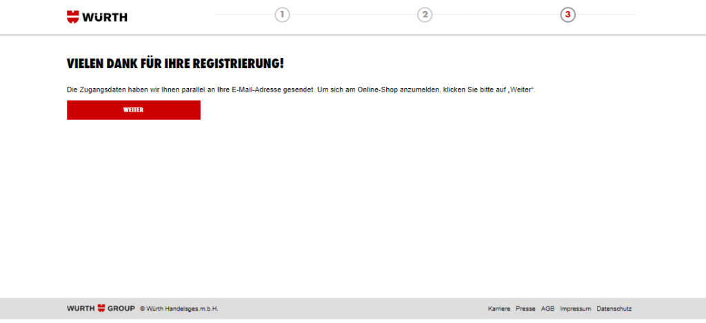 Würth Online-Shop: In 60 Sekunden registrieren und loslegen - Würth ...